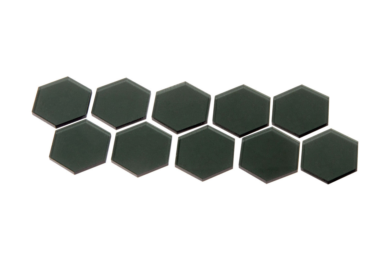 Transparent Gray 34mm Hex Tiles (10) – The Broken Token